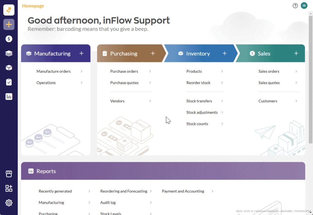 What reports are included in inFlow? - inFlow Inventory