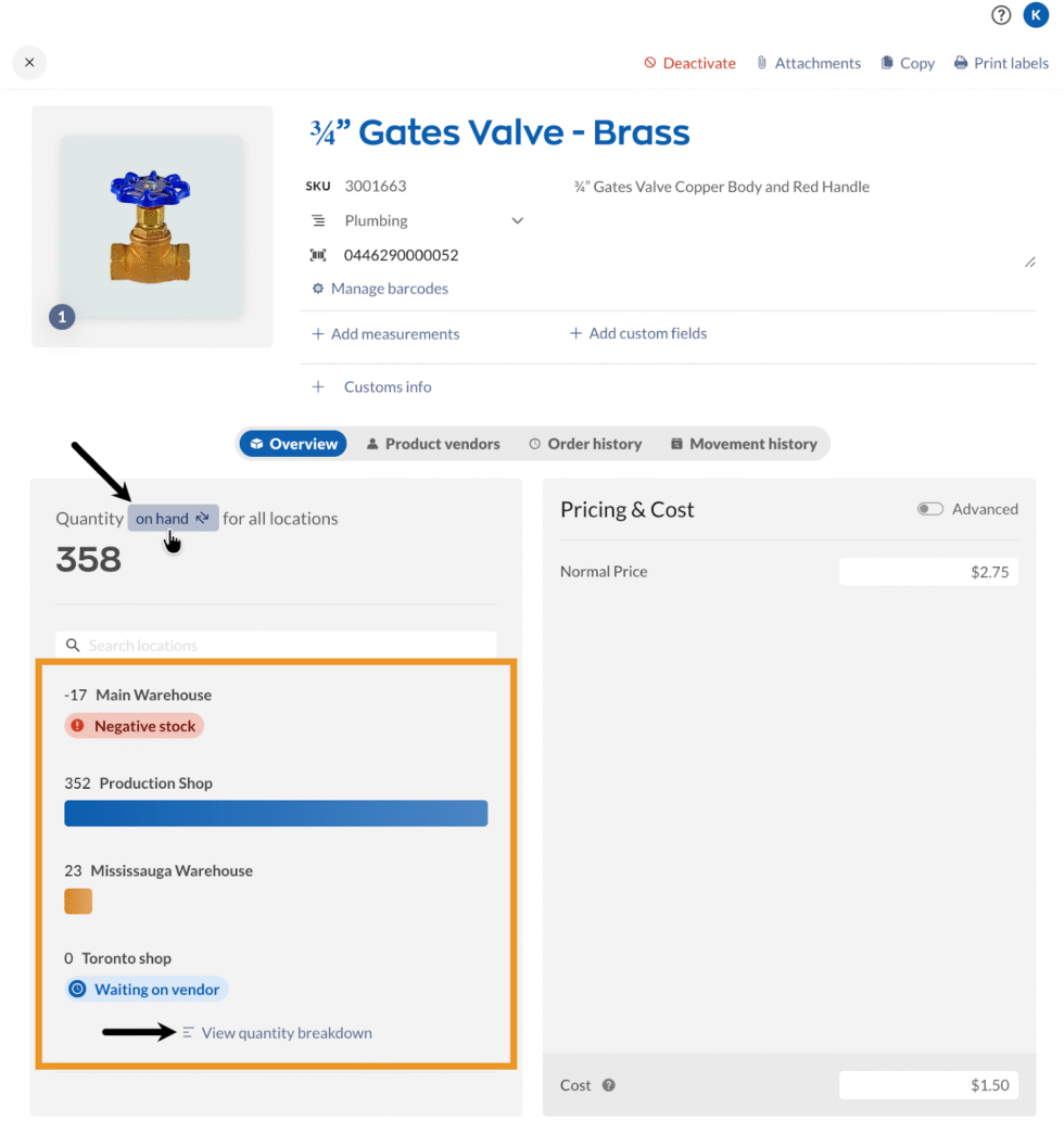 Quantity on hand vs Quantity available, etc
