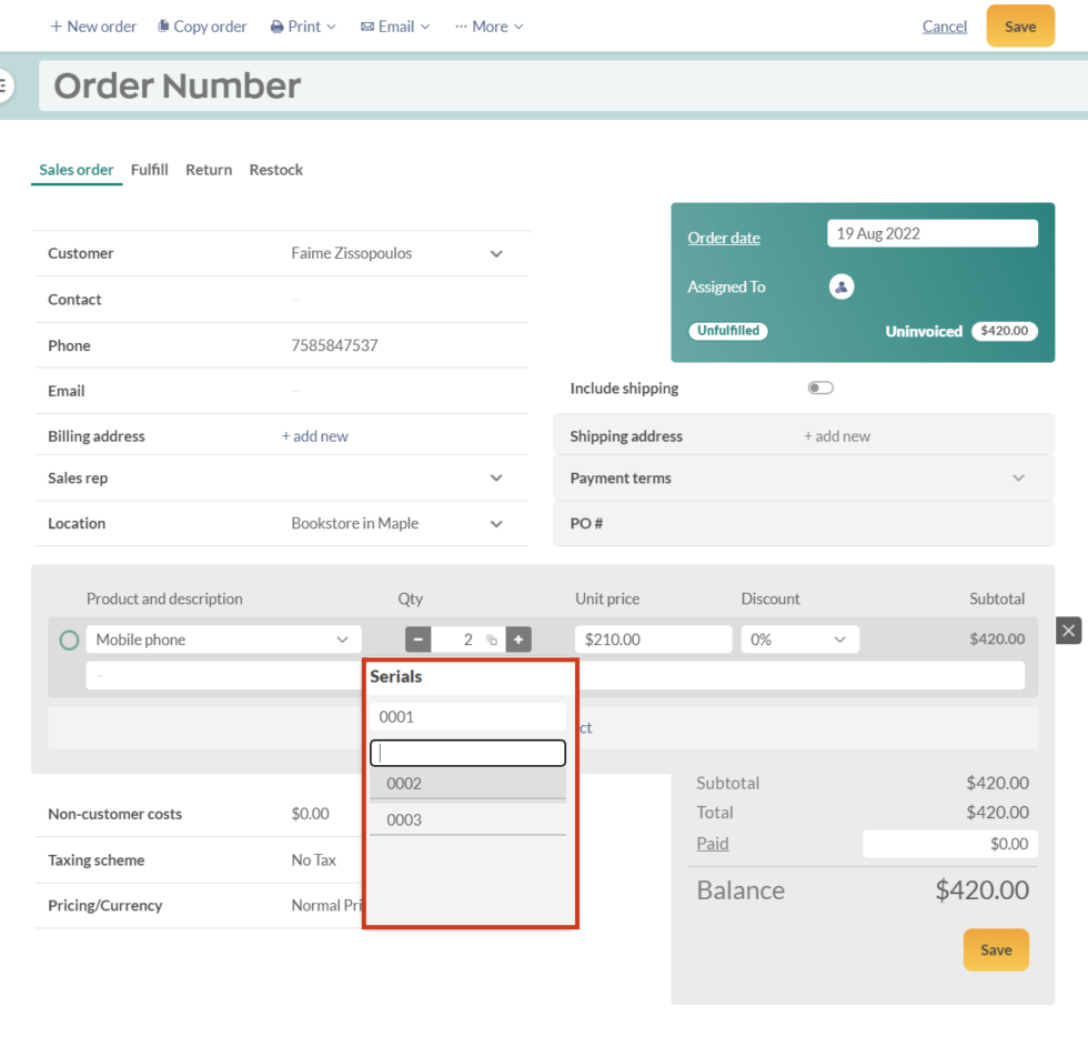 How to create and track serial numbers - inFlow Inventory