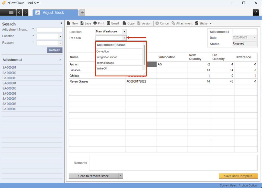 How to adjust stock levels in inFlow - inFlow Inventory