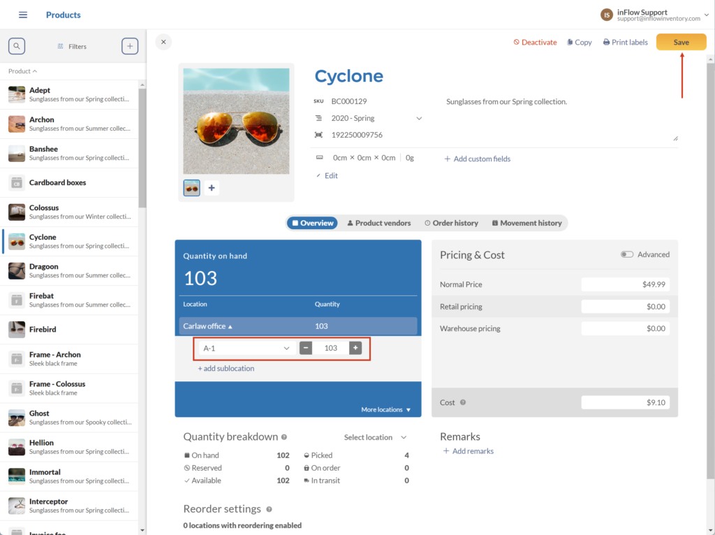 How to adjust stock levels in inFlow - inFlow Inventory