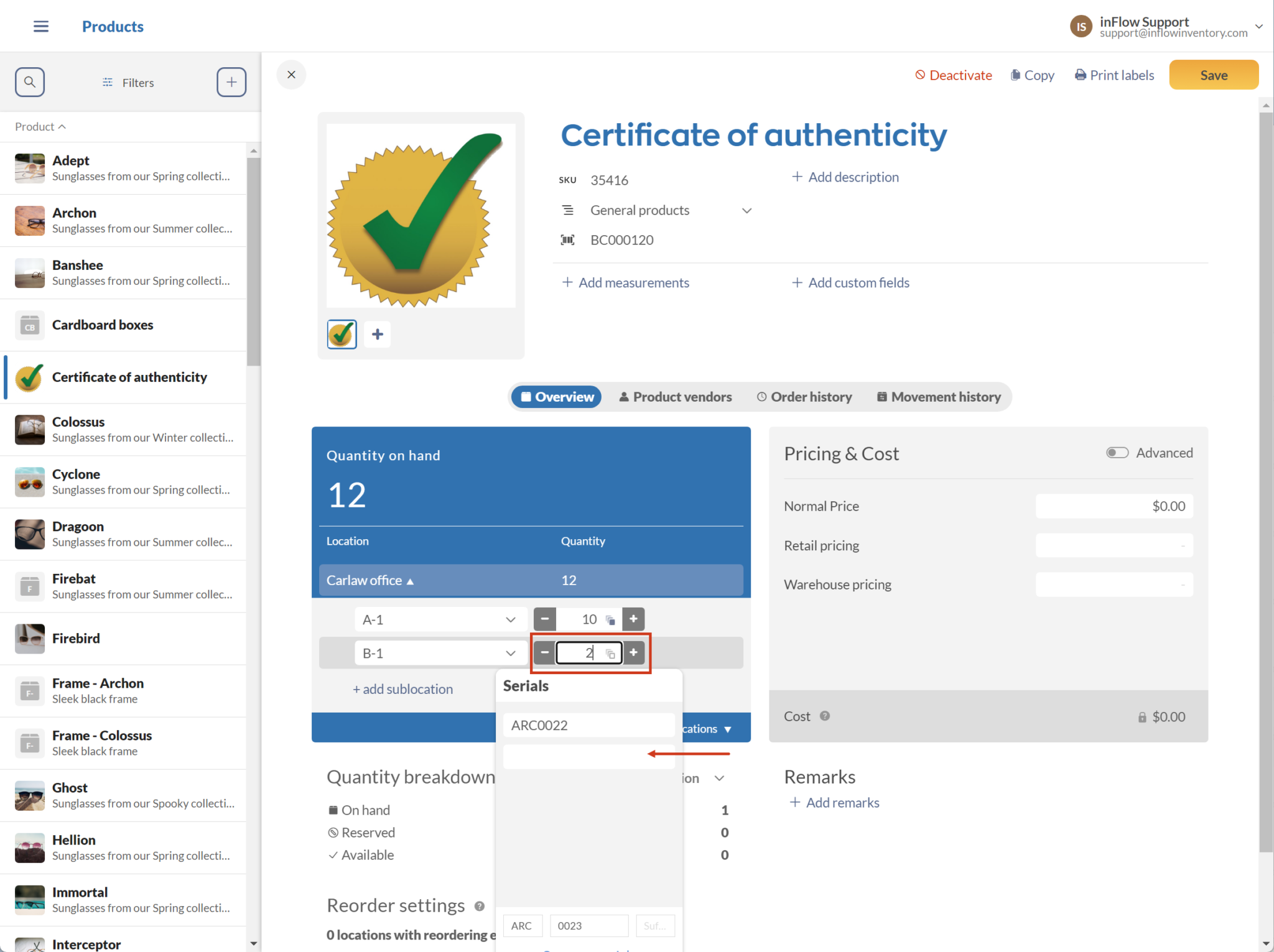How to adjust stock levels in inFlow - inFlow Inventory