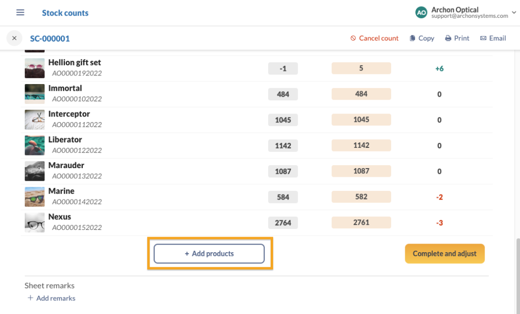 How to create and complete a stock count (Web) - inFlow Inventory