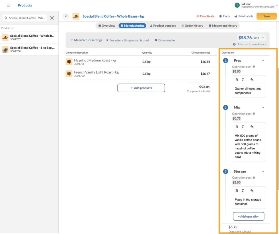 How to import manufacturing operations to inFlow - inFlow Inventory