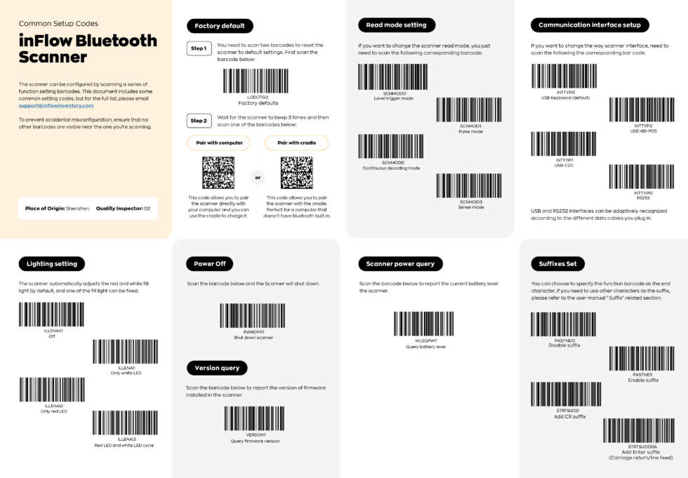inFlow Rugged Bluetooth Scanner - inFlow Inventory