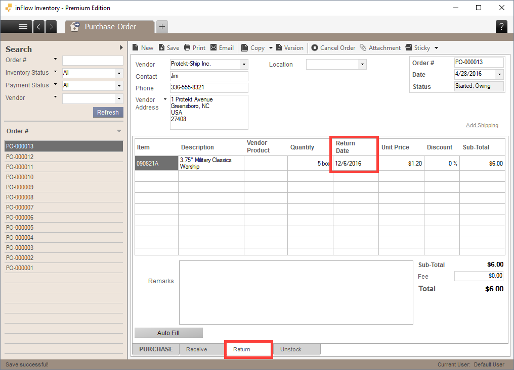 How to return products to vendors - inFlow Inventory