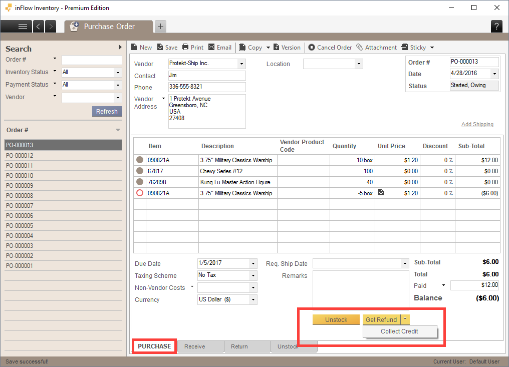 How to return products to vendors - inFlow Inventory